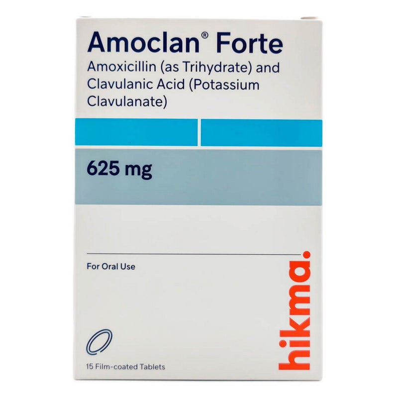 Amoclan Forte 625mg Film Coated Tablets, Pack of 15’s Online | myAster UAE