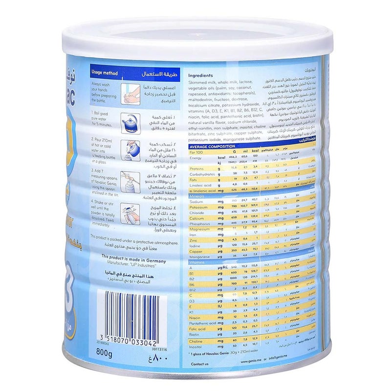 Buy Novalac Genio 123 Stage 3 Toddlers Milk Formula For 1 To 3 Years ...